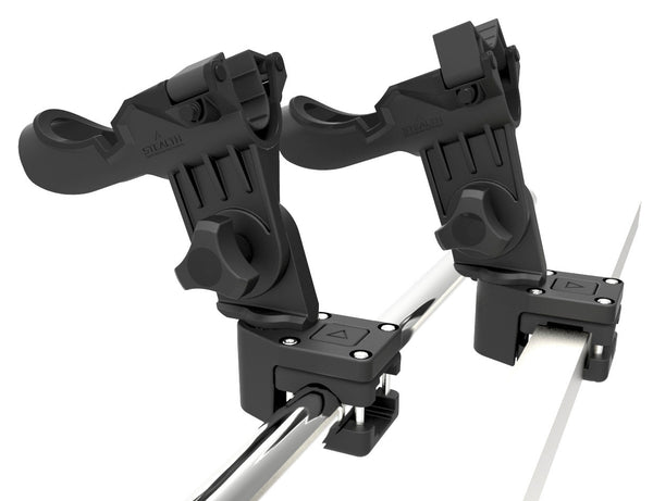 QR-1 Twin Pack with Rail Mount - Stealth Rod Holders